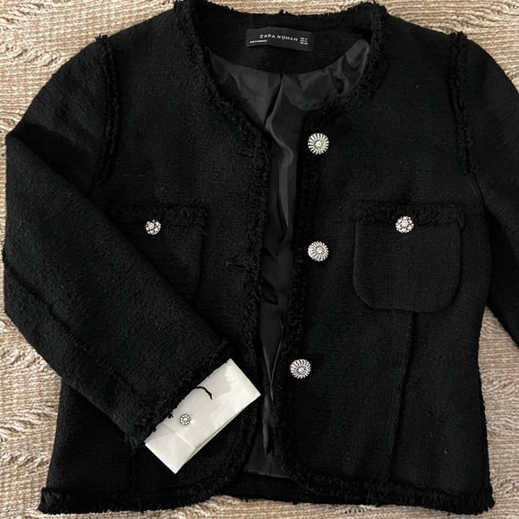 Zara | Jackets & Coats | Chanel Style Blazer | Poshmark